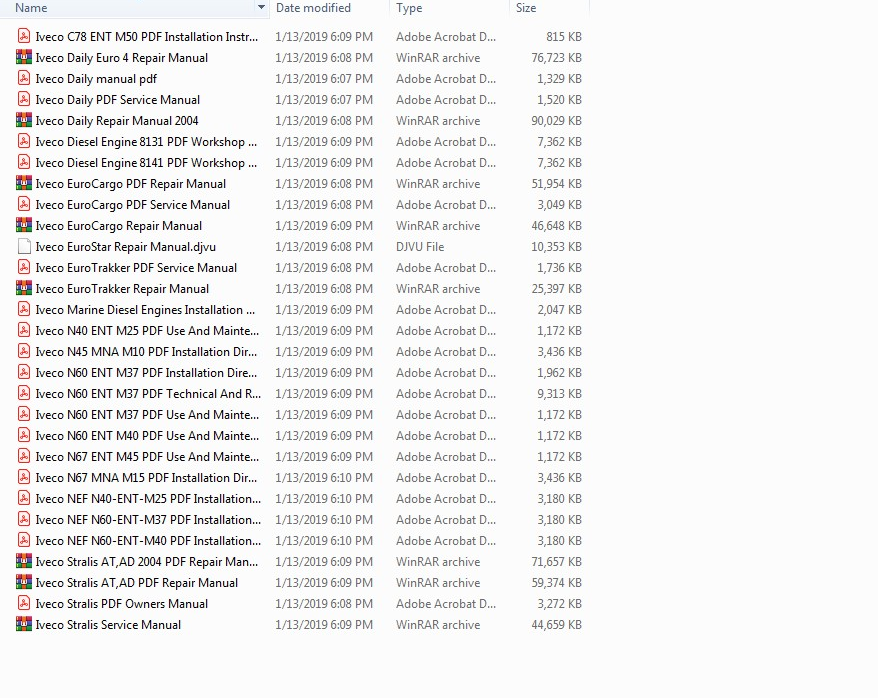 Buy Iveco Truck Technical & Repair Manual CD Collection